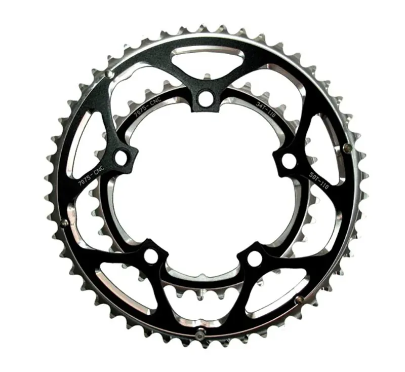 Sunrace RX 10-speed 130-bcd 32-53-tooth Chainring in Black